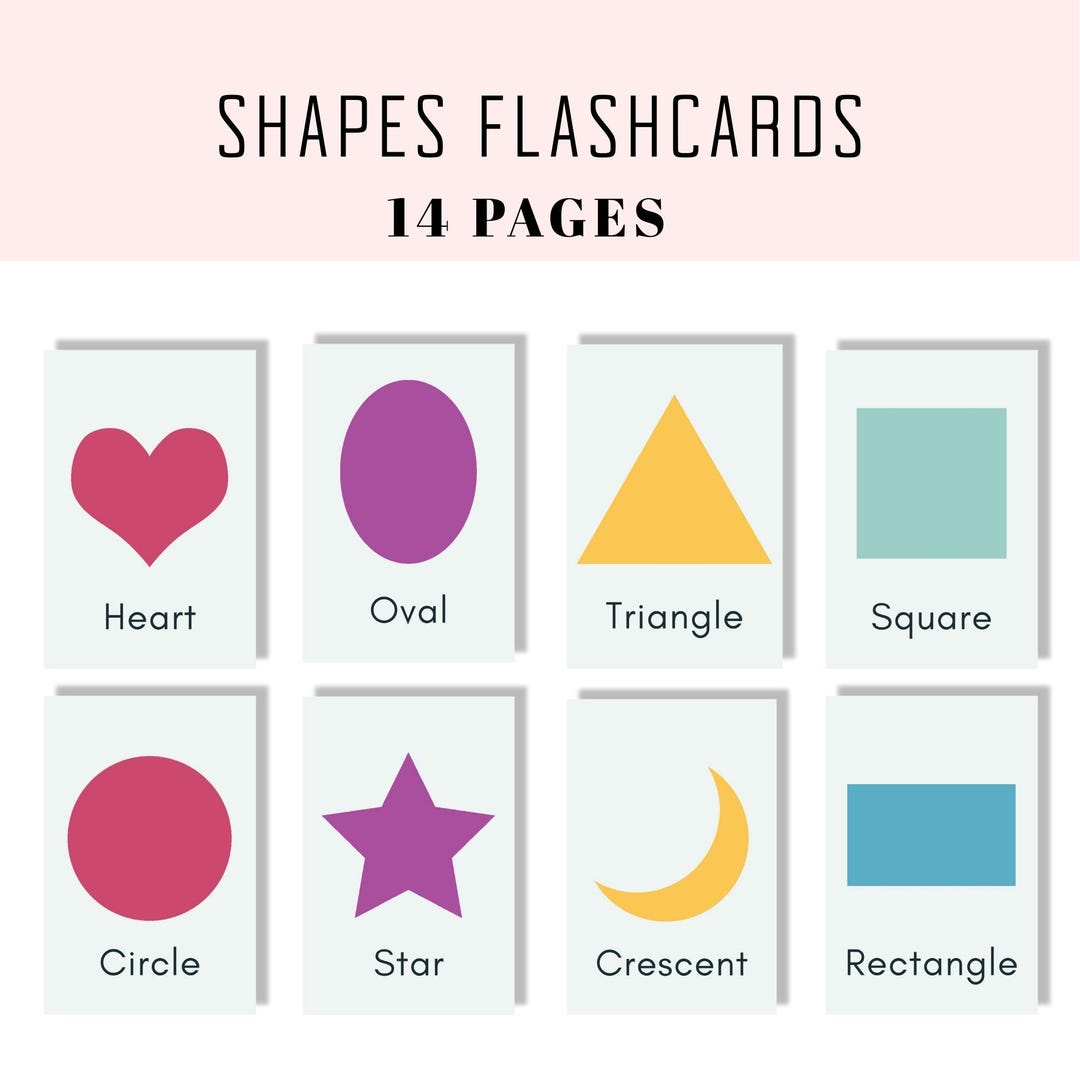Shapes Flashcards for Kids | Printable Learning Cards | Educational ...