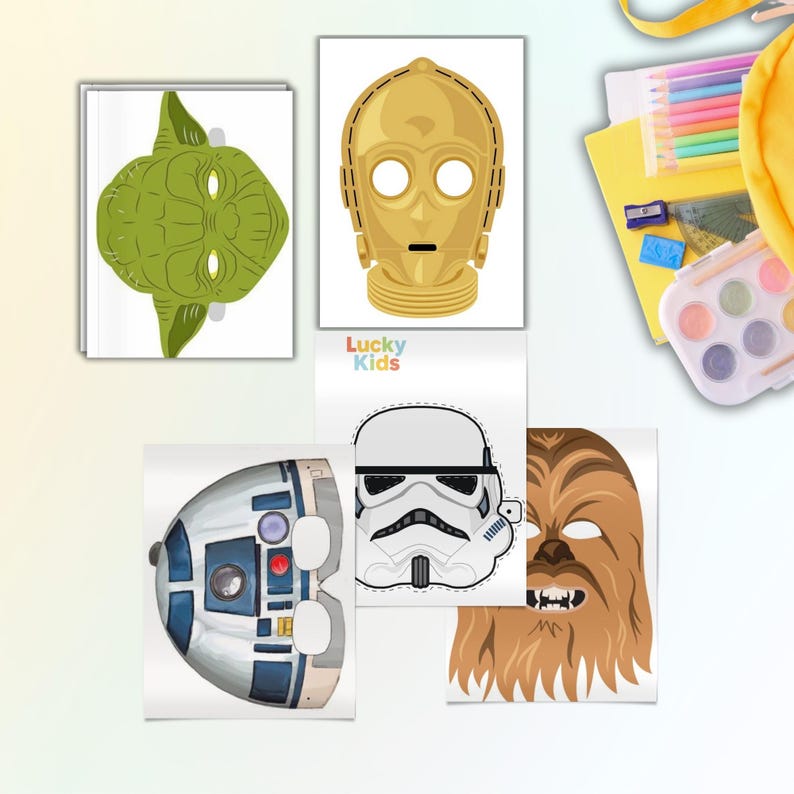 Star Wars Coloring Book – Printable Masks & Cube Craft (digital ...