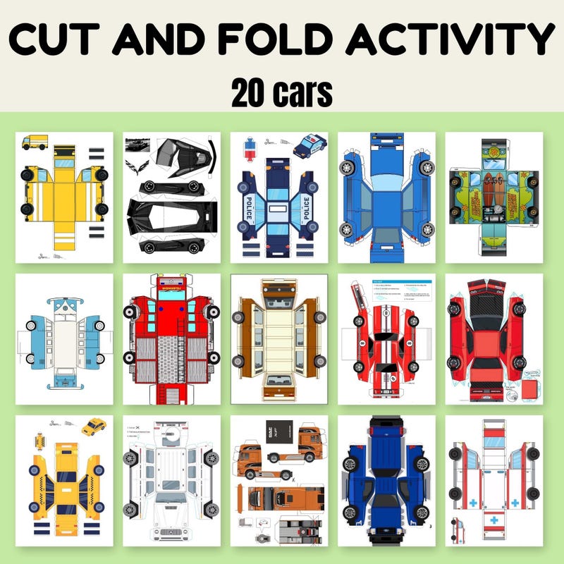 3d Papercraft Car Model - Etsy