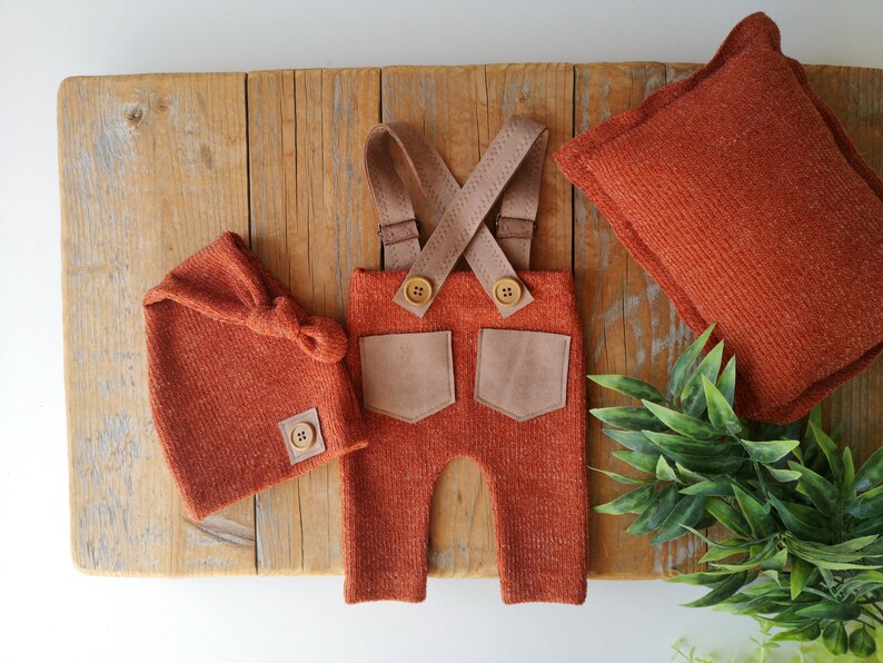 Newborn Cinnamon Boy Set 4 Colors Suspender Pants Pillow - Etsy
