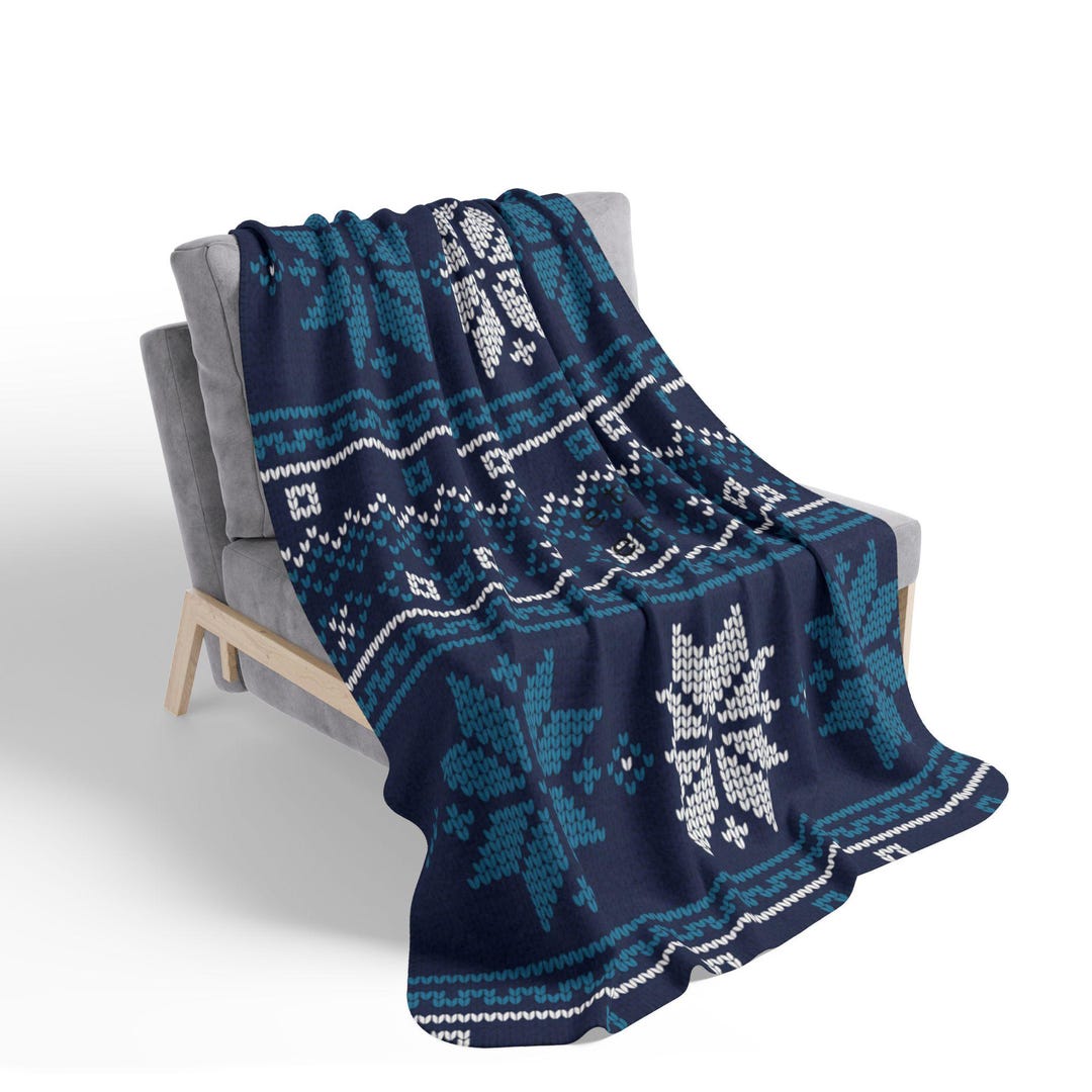 Winter Snowflake Fleece Sherpa Blanket – Cozy Holiday Throw - Etsy