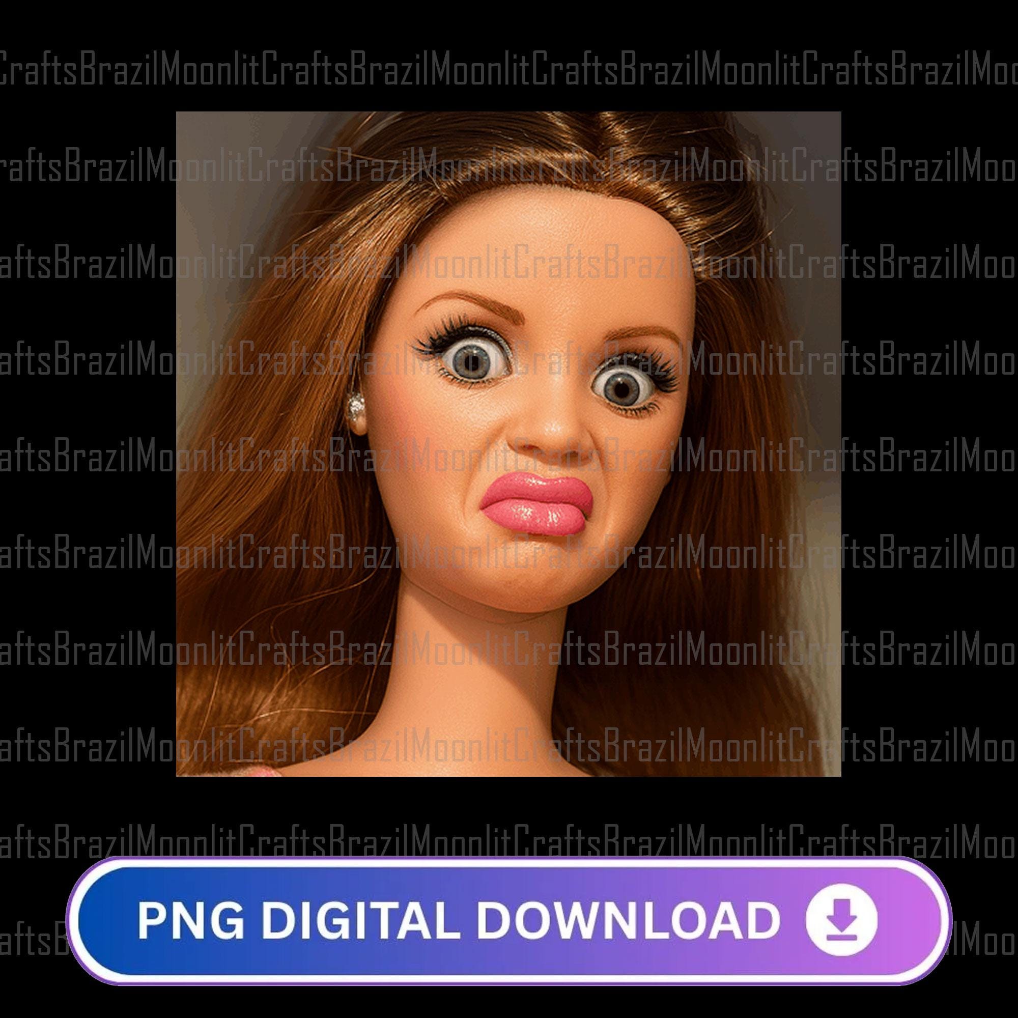 Funny Disgusting Doll Face Meme PNG, Creepy Cute Art (digital Download ...