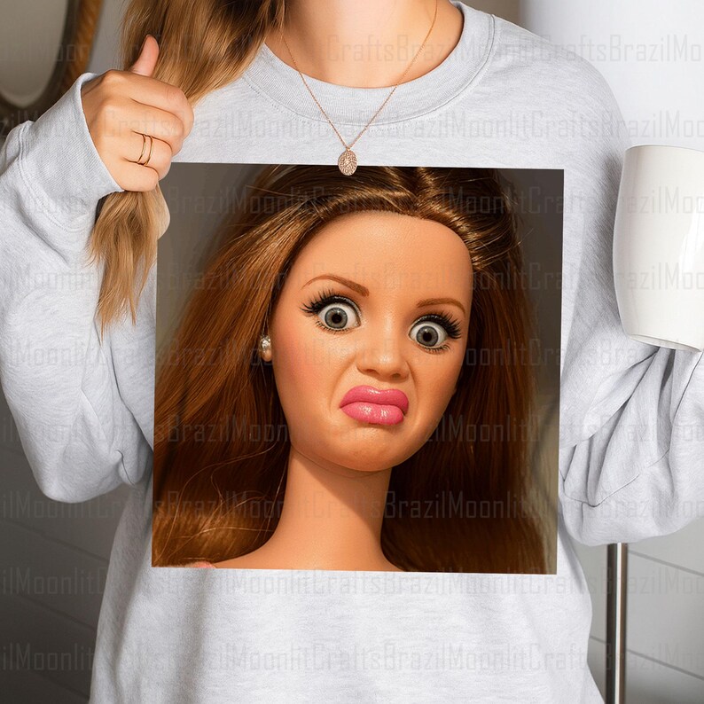 Funny Disgusting Doll Face Meme PNG, Creepy Cute Art (digital Download ...