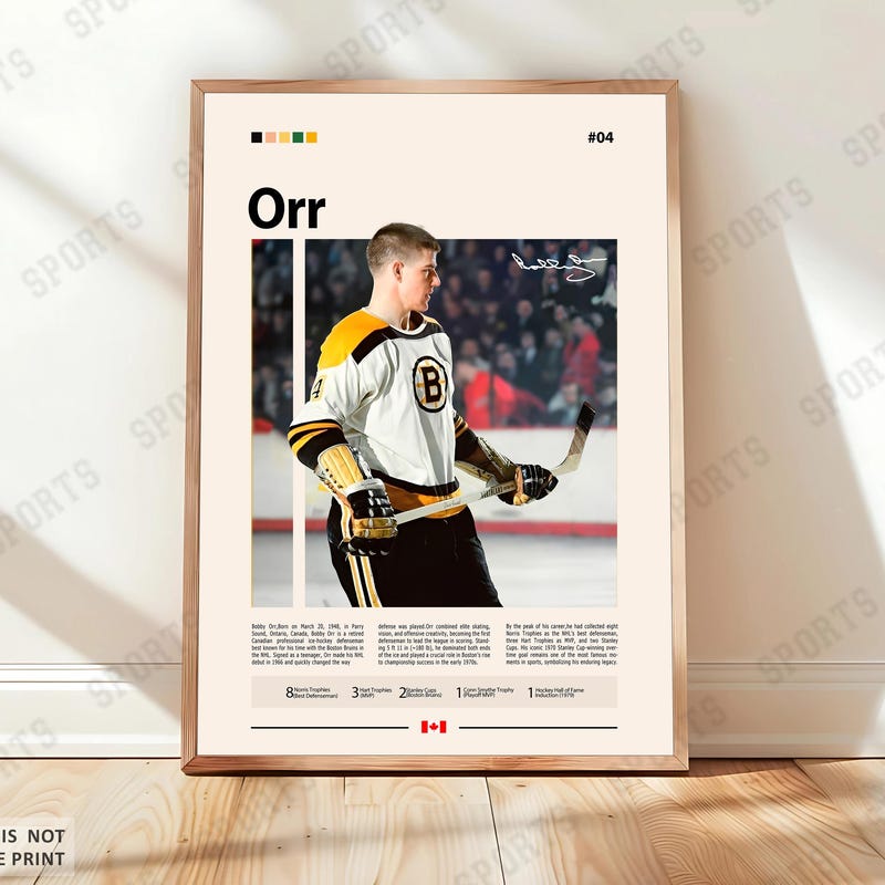 Bobby Orr Poster Art - Etsy