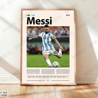 Lionel Messi Iconic Legend Poster High Quality Print Unique Artwork ...