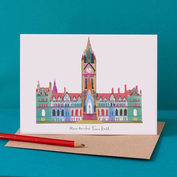 Manchester Town Hall Card Northern Landmark LM134 | Etsy