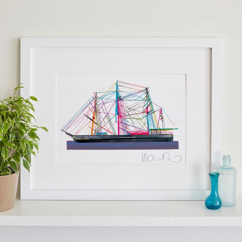 The Cutty Sark Print Sailor Gift Boat Art Maritime Poster - Etsy