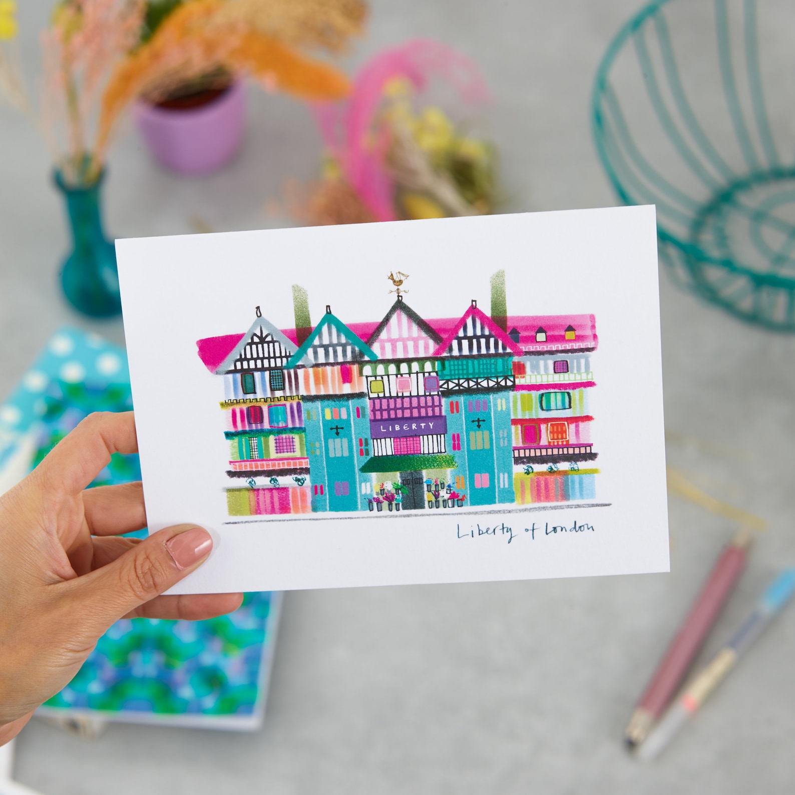 Liberty of London Card London Art English Landmarks LM011 | Etsy