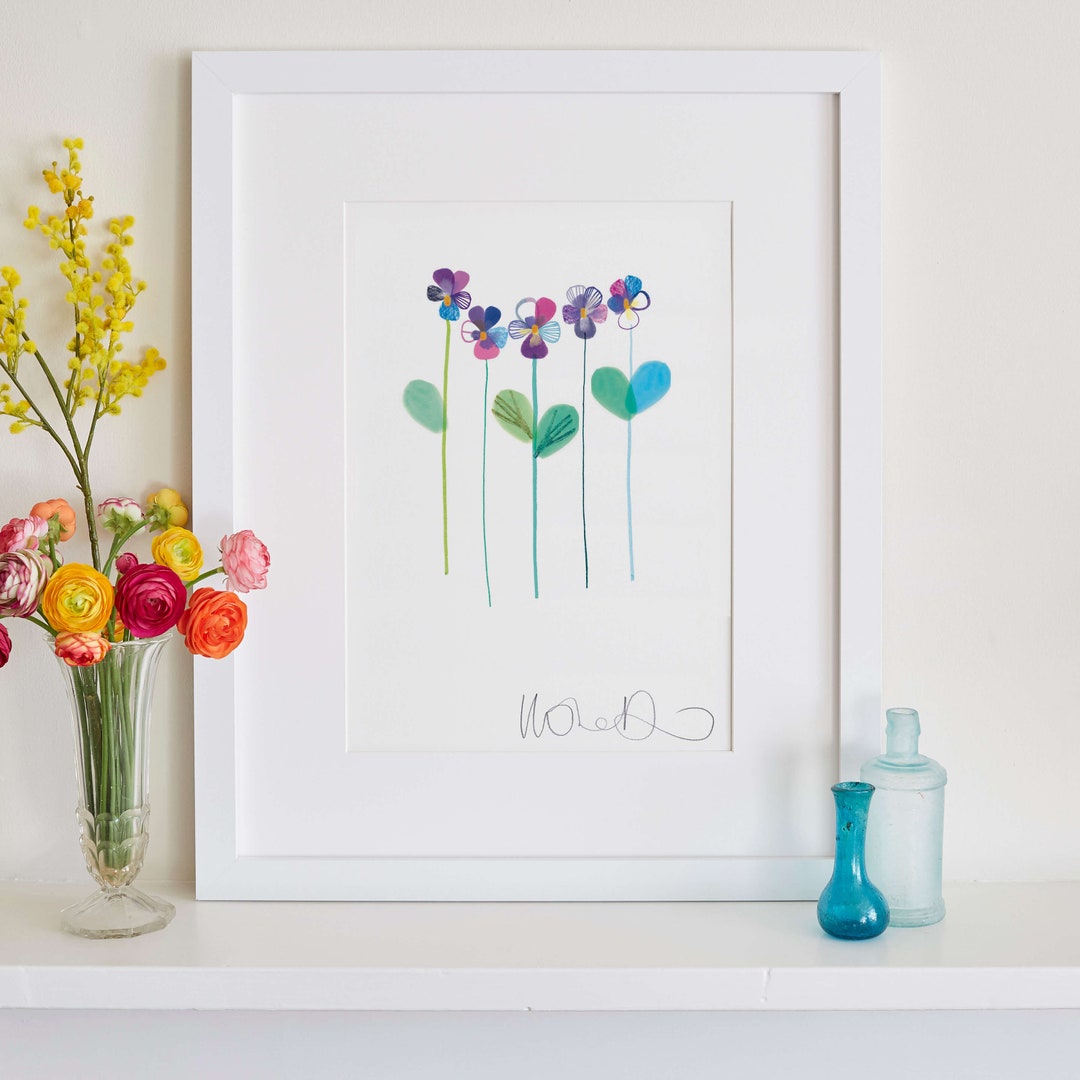 Violets Print, Floral Art - Etsy