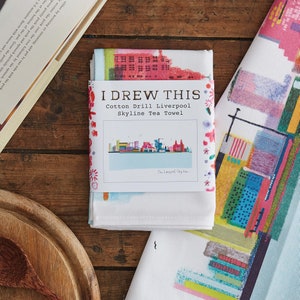 Liverpool Skyline Cotton Tea Towel Northern England Gift - Etsy