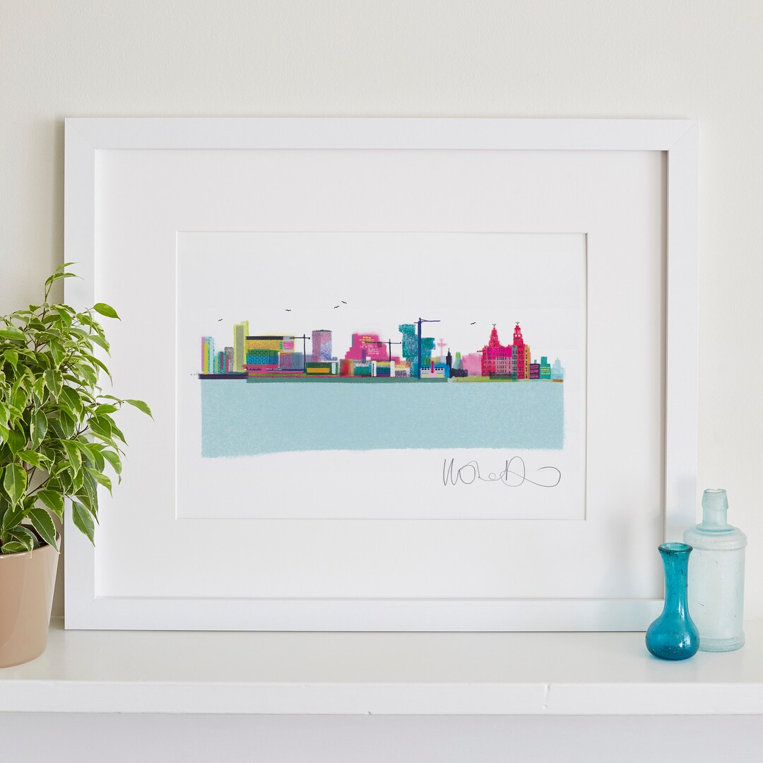Liverpool Skyline Print, Scouse Gift - Etsy