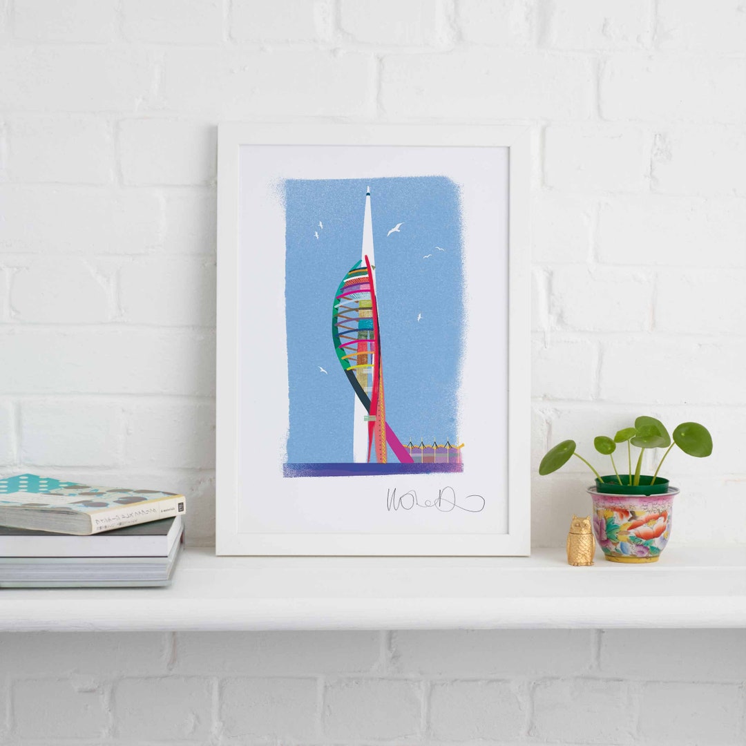 The Spinnaker Tower Unframed Print, Portsmouth Landmark Art - Etsy