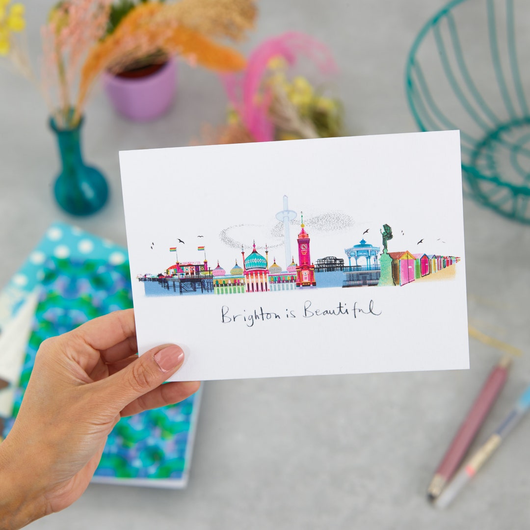 Brighton is Beautiful Card, Rainbow Brighton, Brighton Skyline, LM095 ...