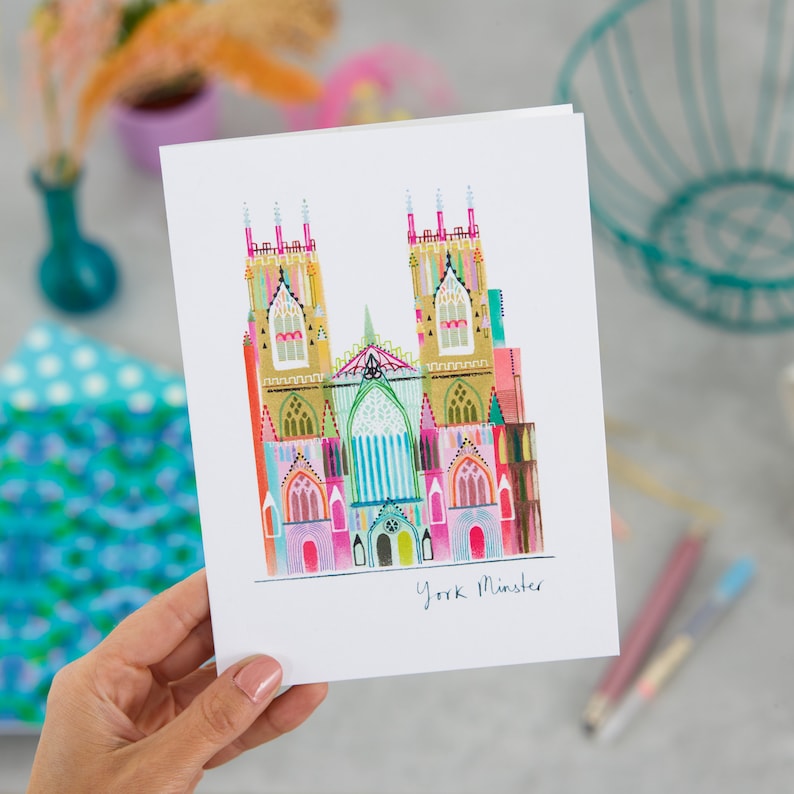 York Minster Cathedral Card York Landmark Historic England - Etsy