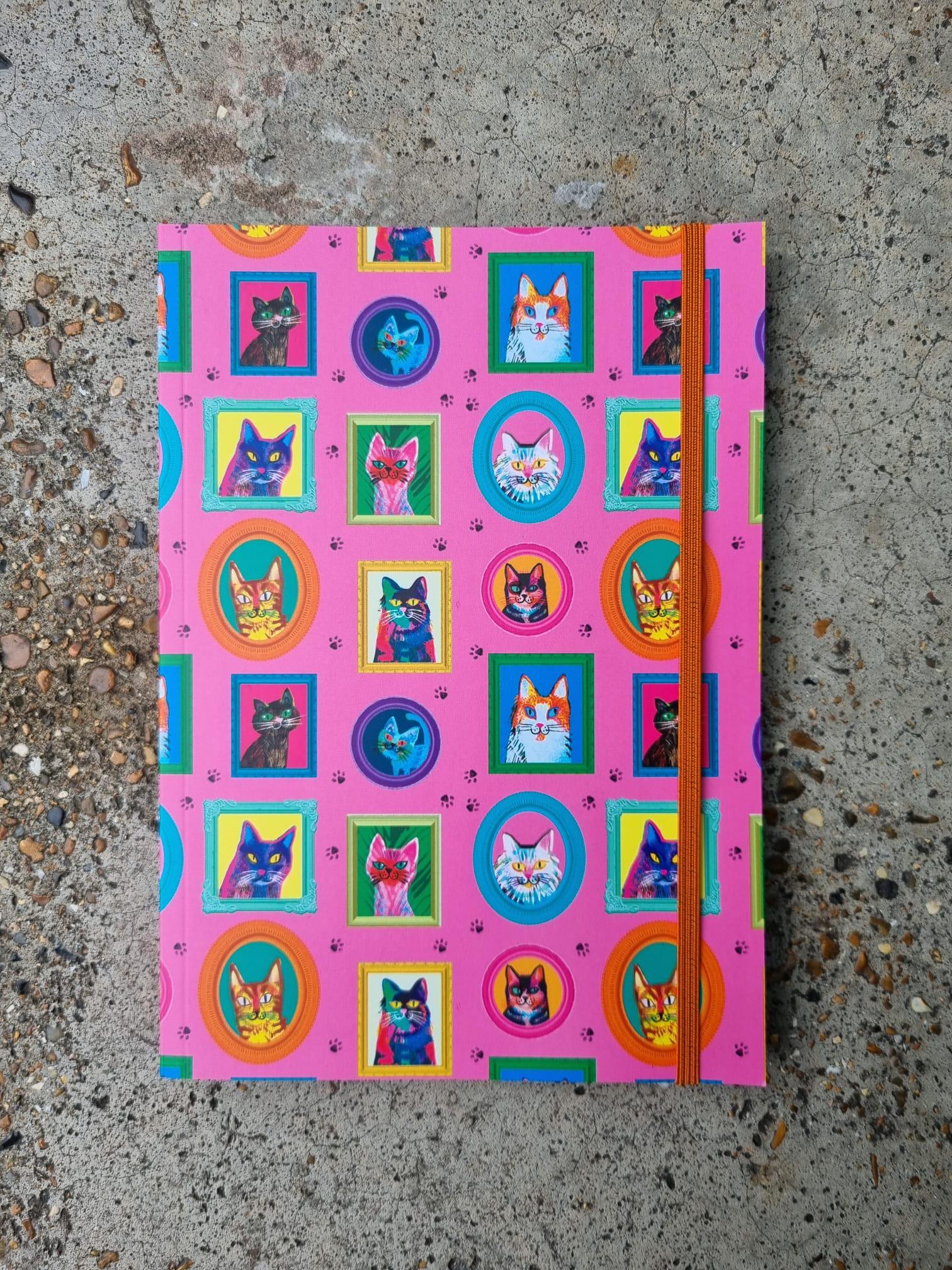 Cats in Frames A5 Soft Cover Notebook, Stationery Gift, Notebook ...