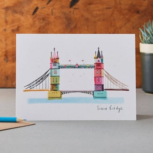 Tower Bridge London Card, London Art, LM012 - Etsy