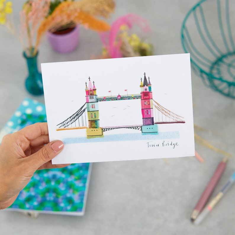 Tower Bridge London Card, London Art, LM012 - Etsy