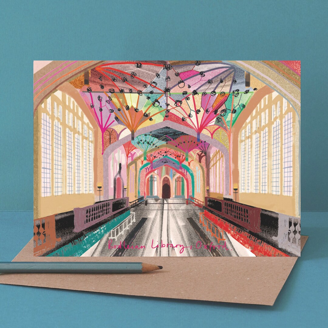 Bodleian Library Card Oxford Art LM168 - Etsy