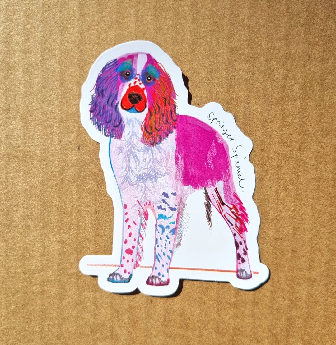 Springer Spaniel Dog Sticker, I DREW DOGS, Dog Sticker, Dog Gift ...