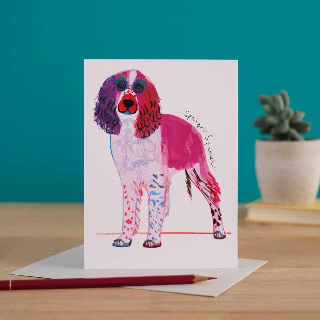 Springer Spaniel Dog Card, Dog Gift, I DREW DOGS, WF024 - Etsy