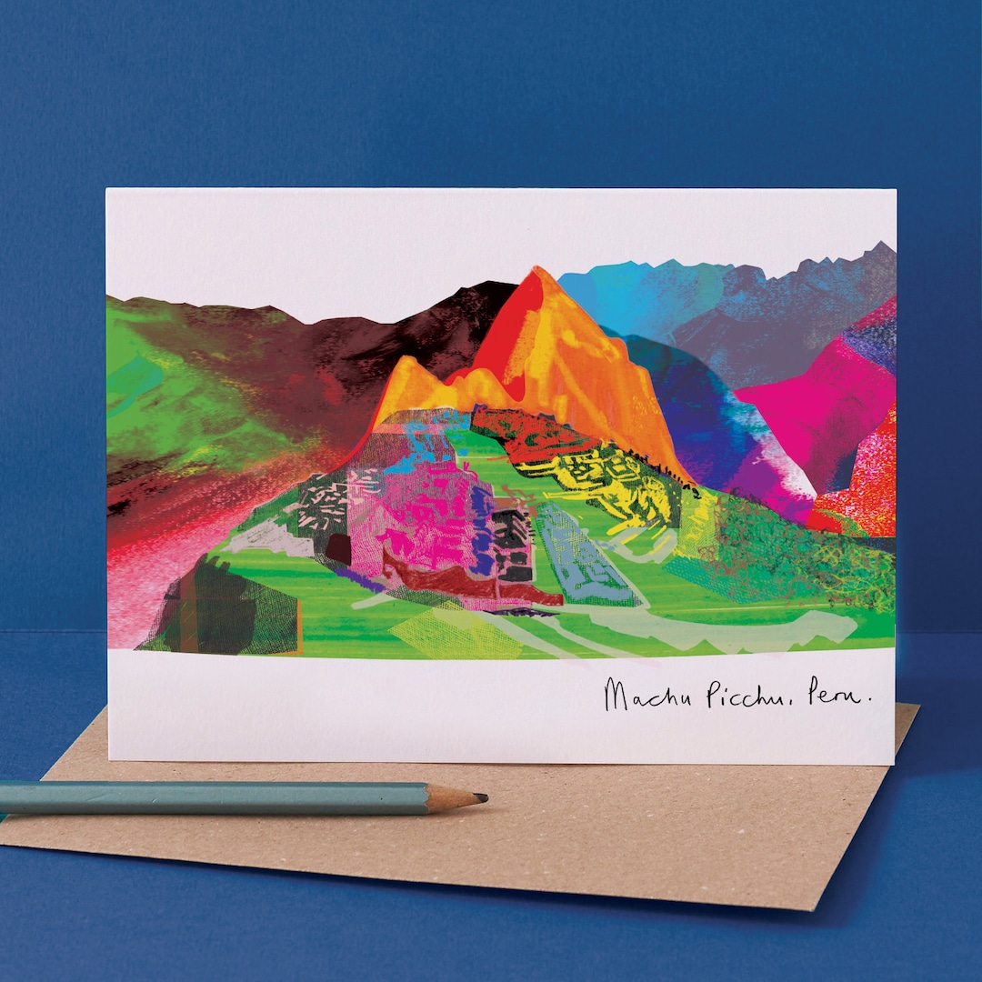 Machu Picchu Card, Peru Landmark, LM205 - Etsy