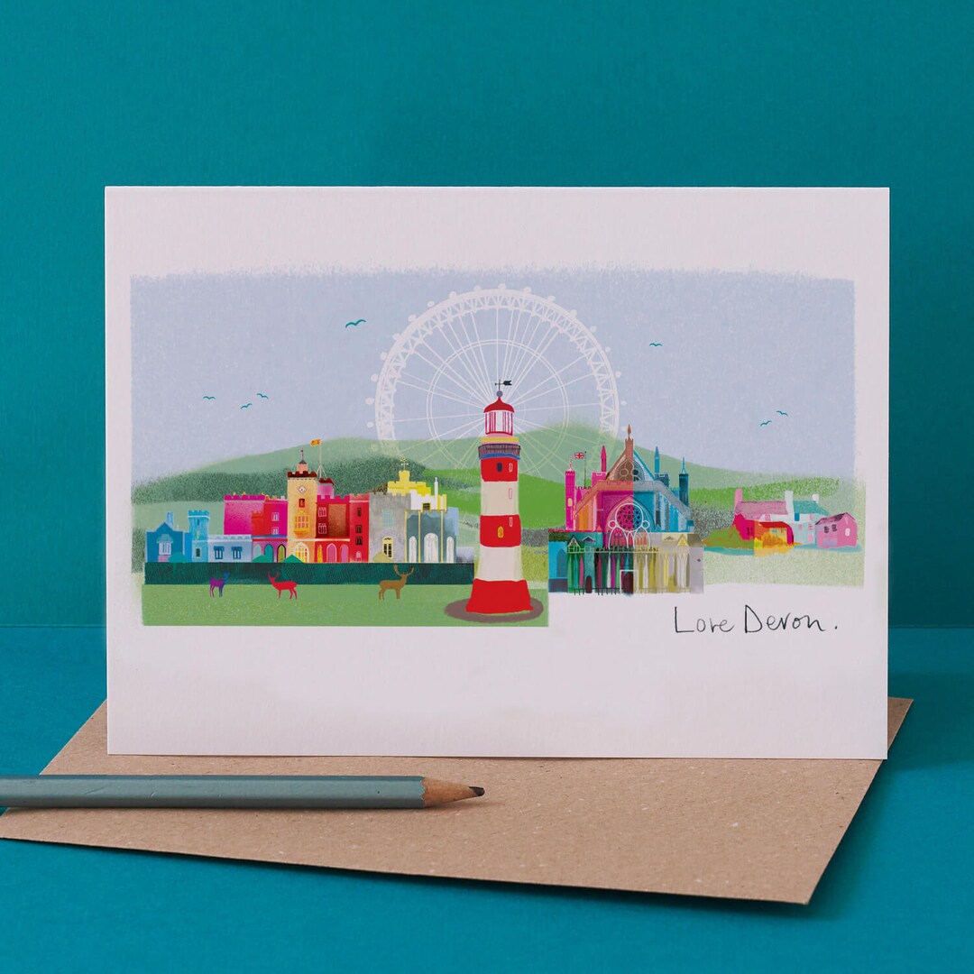 Love Devon Card Devon Art West Country LM125 - Etsy