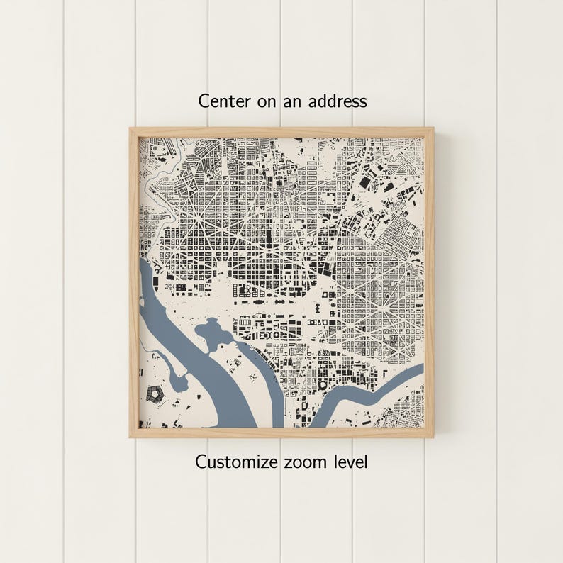 Custom City Buildings Map Print | Choose Your City & Colors - Etsy