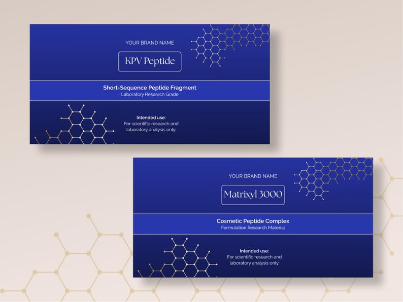 Editable Peptide Label Template | Research Brands, Canva (instant ...