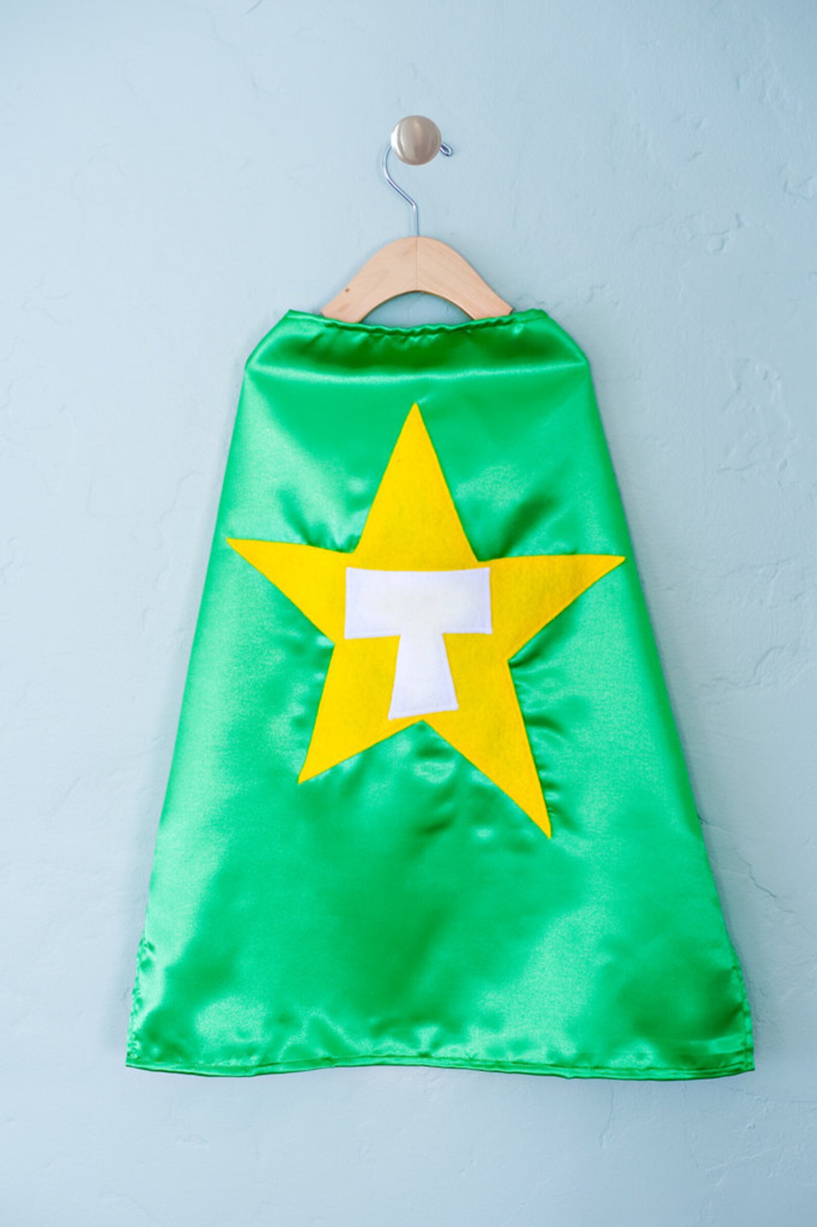 Kids Cape - Green With Yellow Star - Etsy