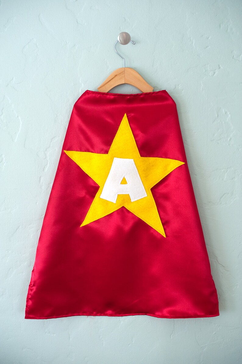 Kids Cape - Red With Yellow Star - Etsy