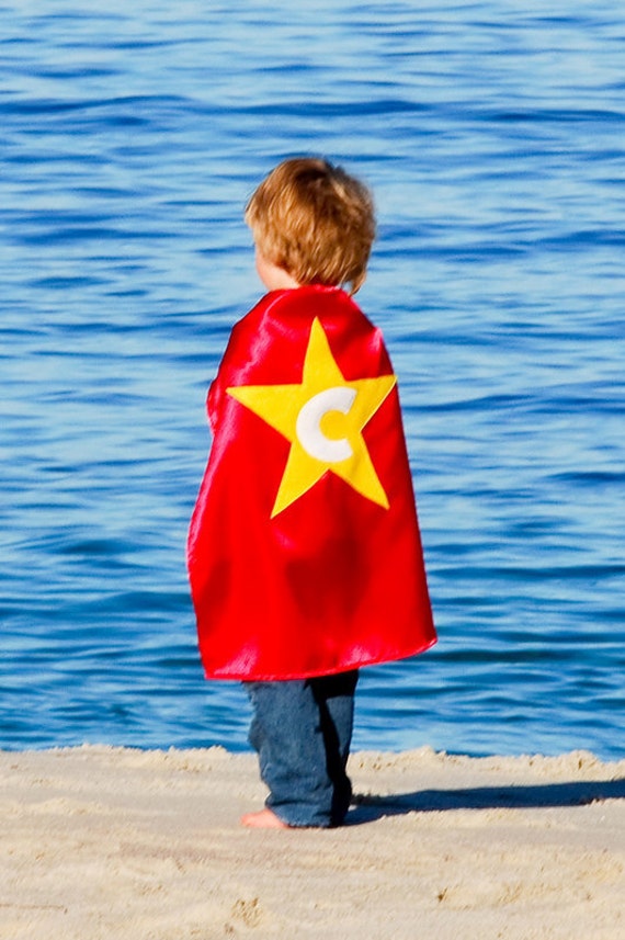 Kids Cape Red With Yellow Star - Etsy
