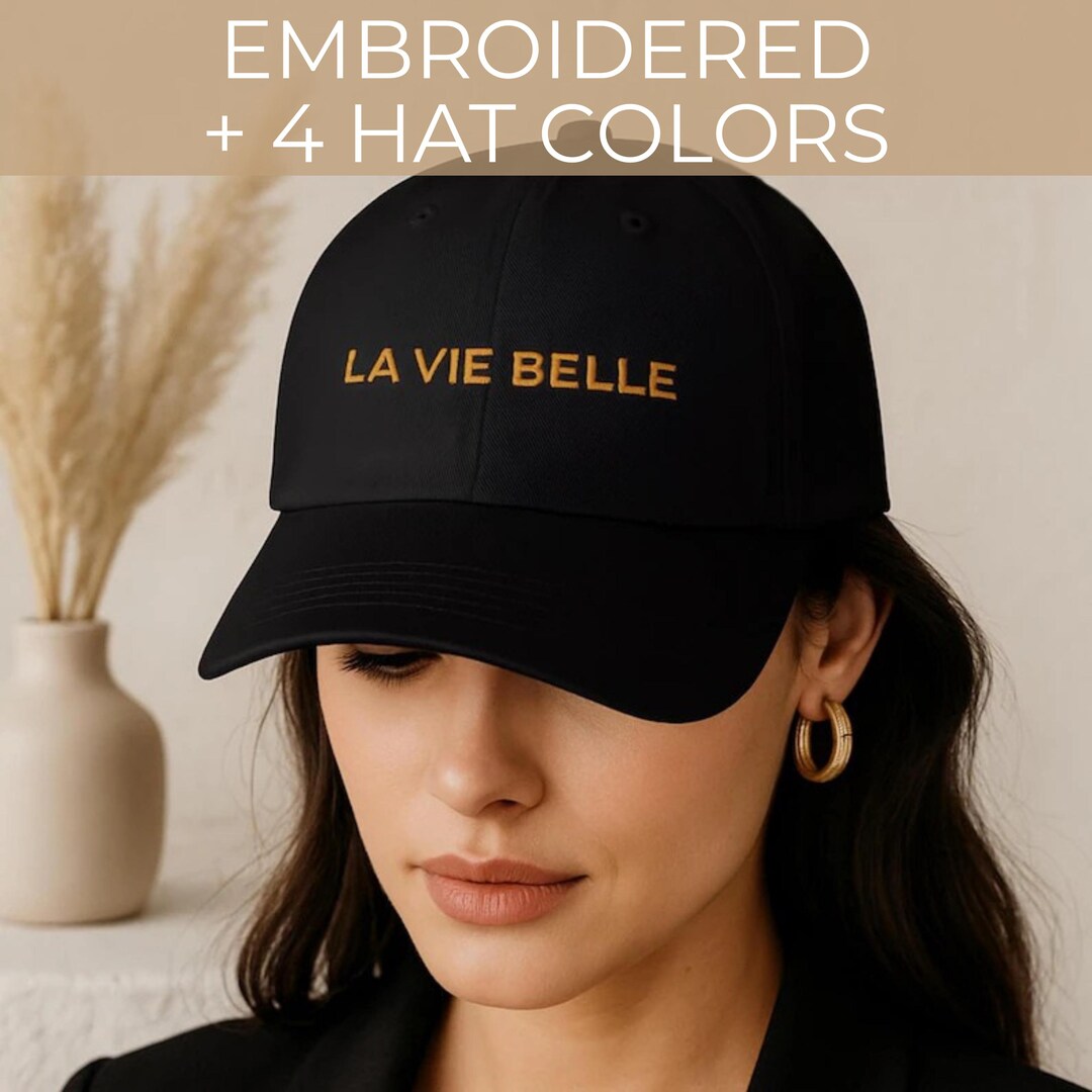 Embroidered Baseball Cap Minimalist Casual Fashion French Inspired Gift ...