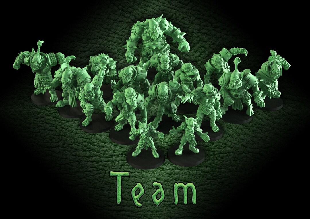 Big Green Ones / Orc Fantasy Football Team / Orc Team / Tabletop ...