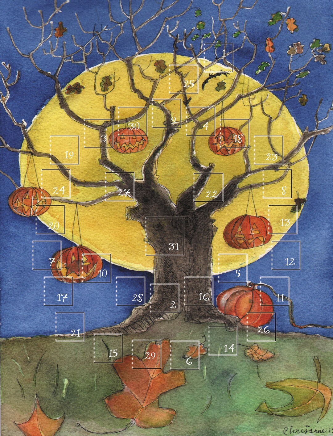 Hallows Eve Halloween Countdown Calendar - Etsy