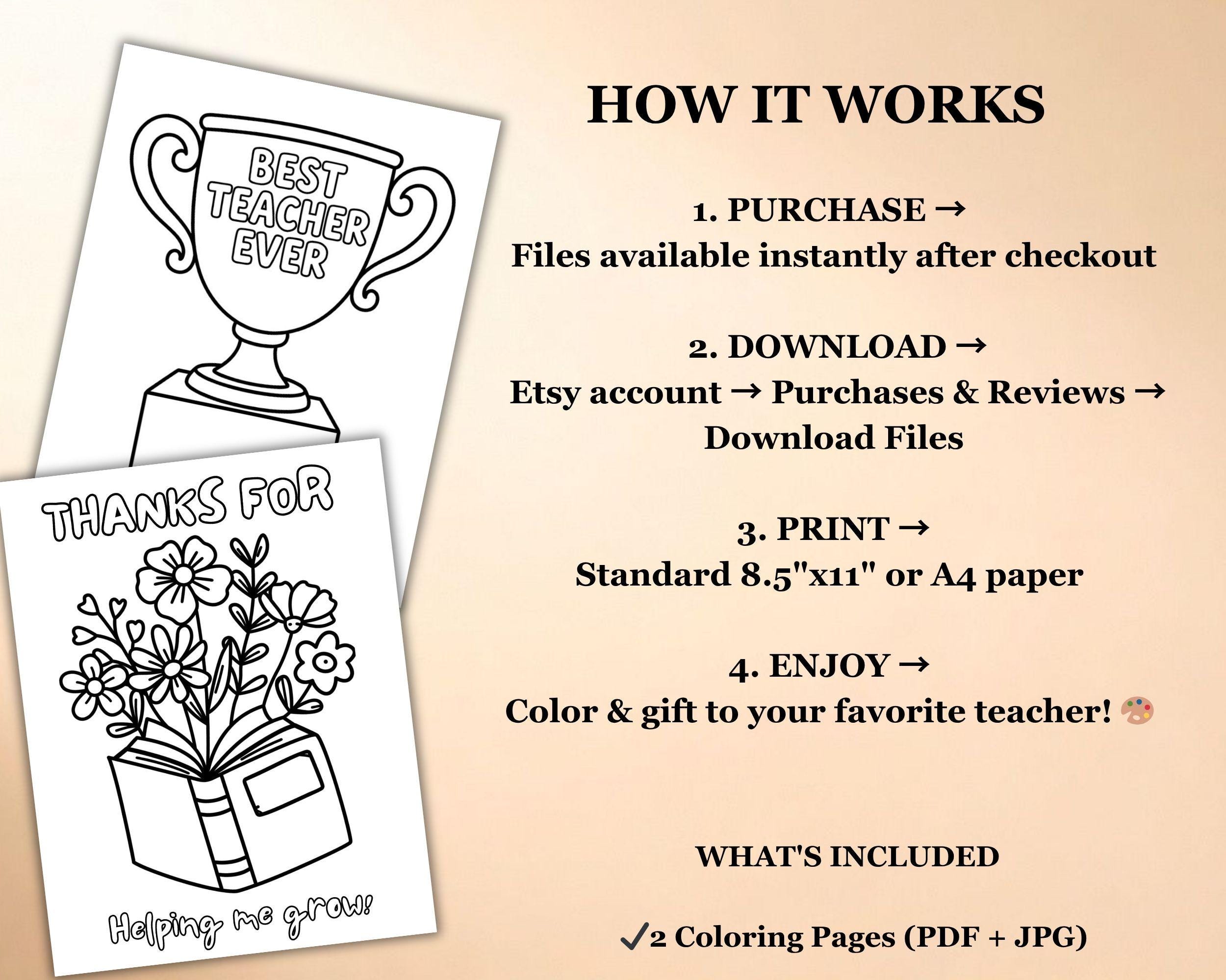 Teacher Appreciation Week Coloring Pages, Thanks for Helping Me Grow ...