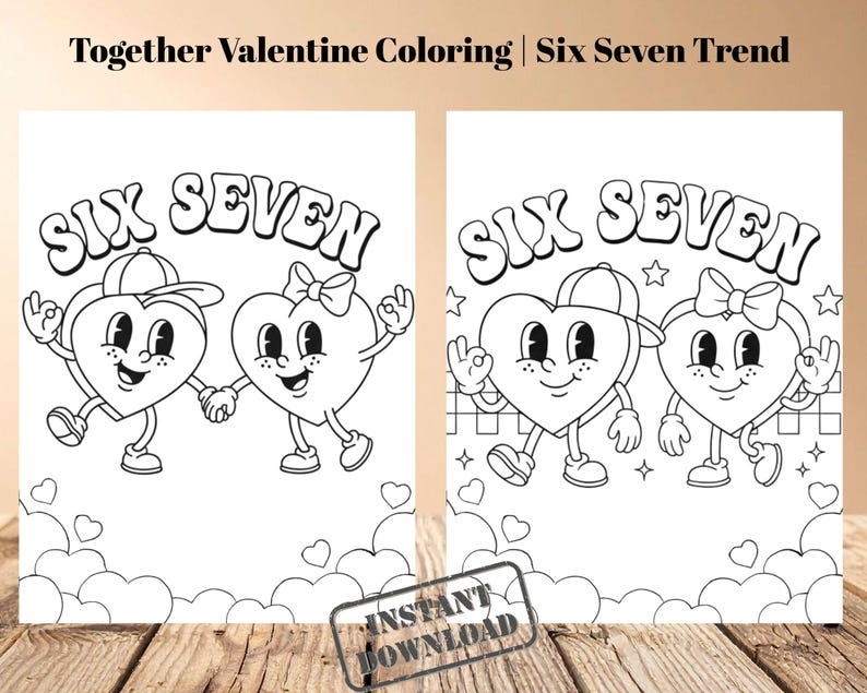Six Seven Trend Valentine Coloring Pages for Kids | Classroom ...