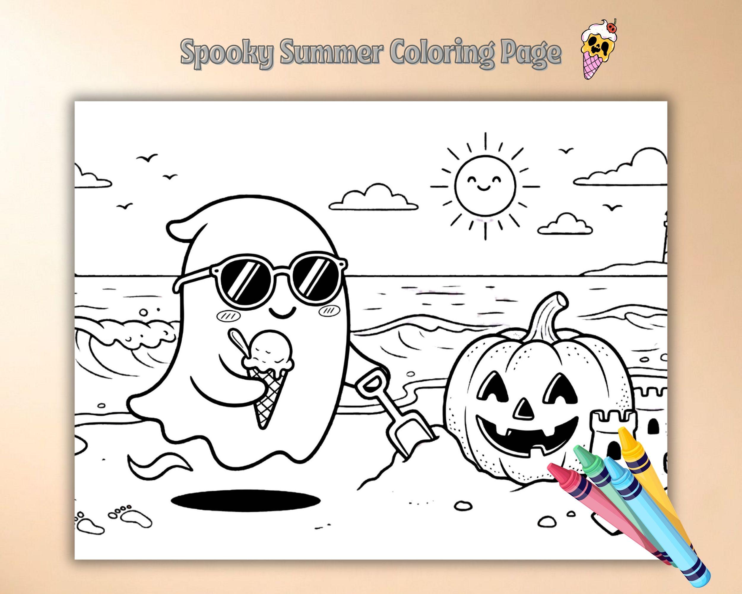 Summerween Activity Pack for Kids, I Spy Game, Coloring Page, Activity ...
