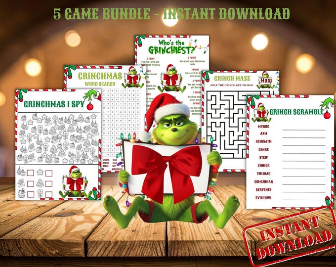 Grinch Game, Grinchmas Games, Christmas Party Games, How the Grinch ...