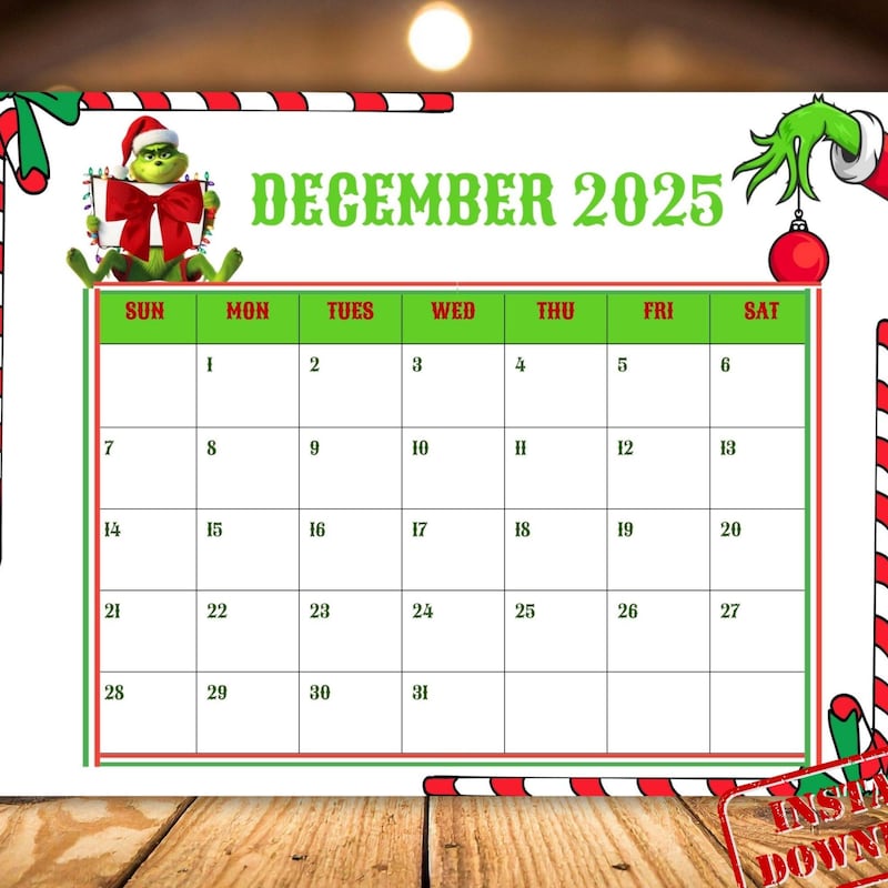 Grinch Calendars - Etsy