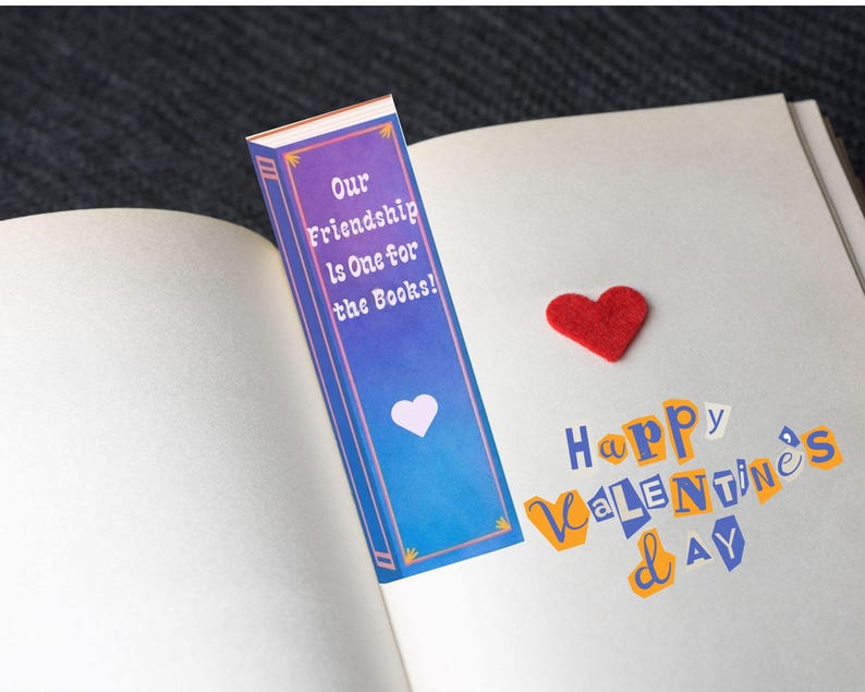 Valentine’s Day Bookmarks Printable for Kids, Classroom Valentine ...