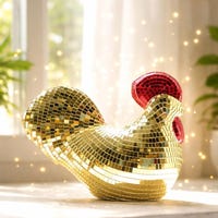 DISCO CAT Playing With Disco Ball Figurine/ Handmade Resin Sculpture ...