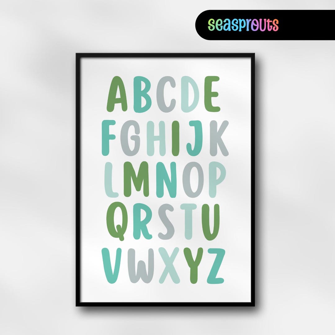 Alphabet Poster | Letters A to Z | ABC Children Learning Poster ...