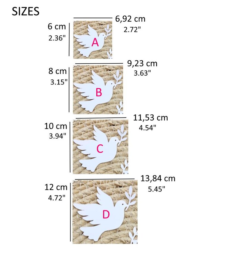EVA Foam Peace Dove Cutouts With Olive Branch • Handmade Appliques ...