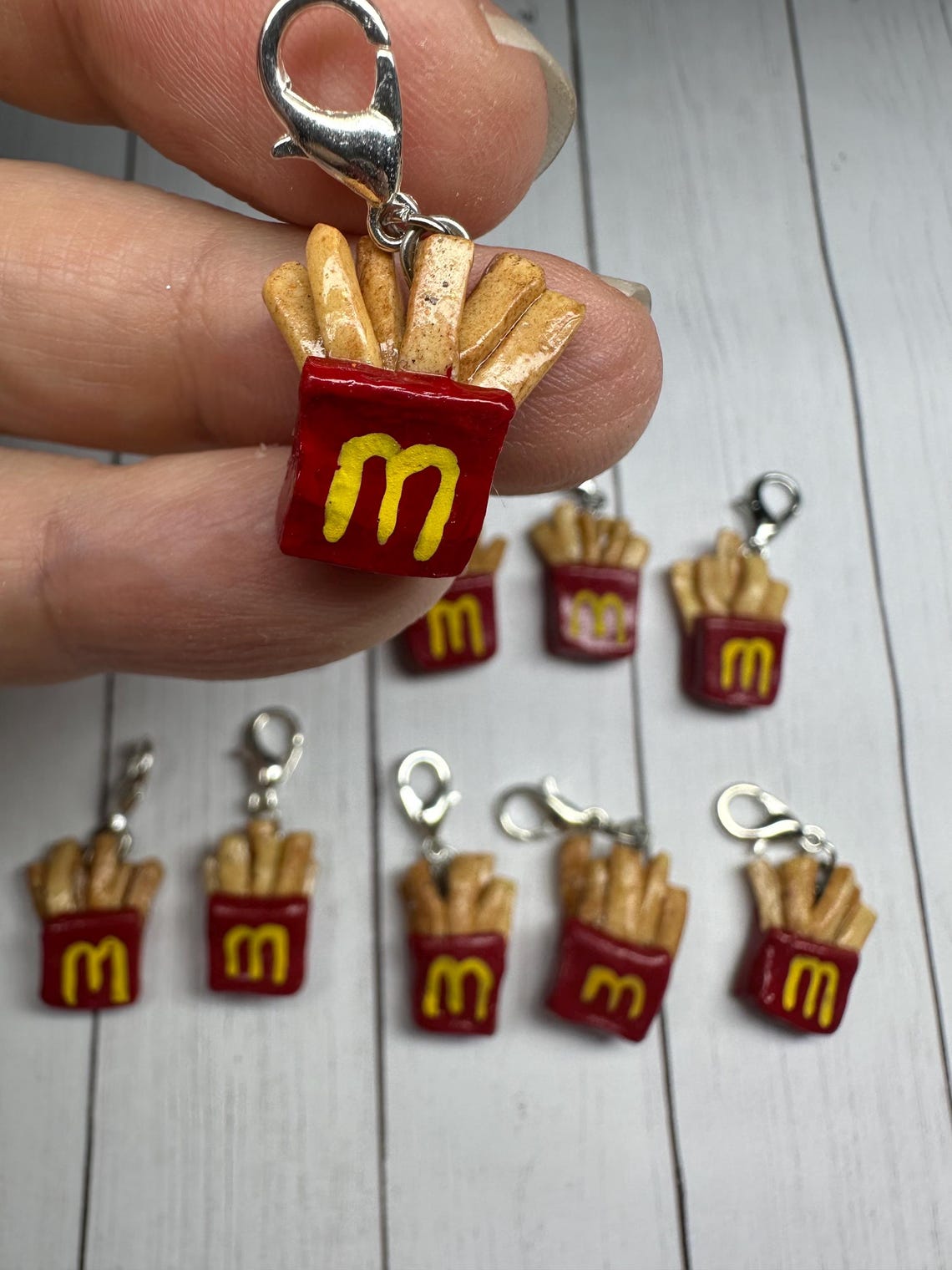 French Fries Charm Handmade With Polymer Clay - Etsy