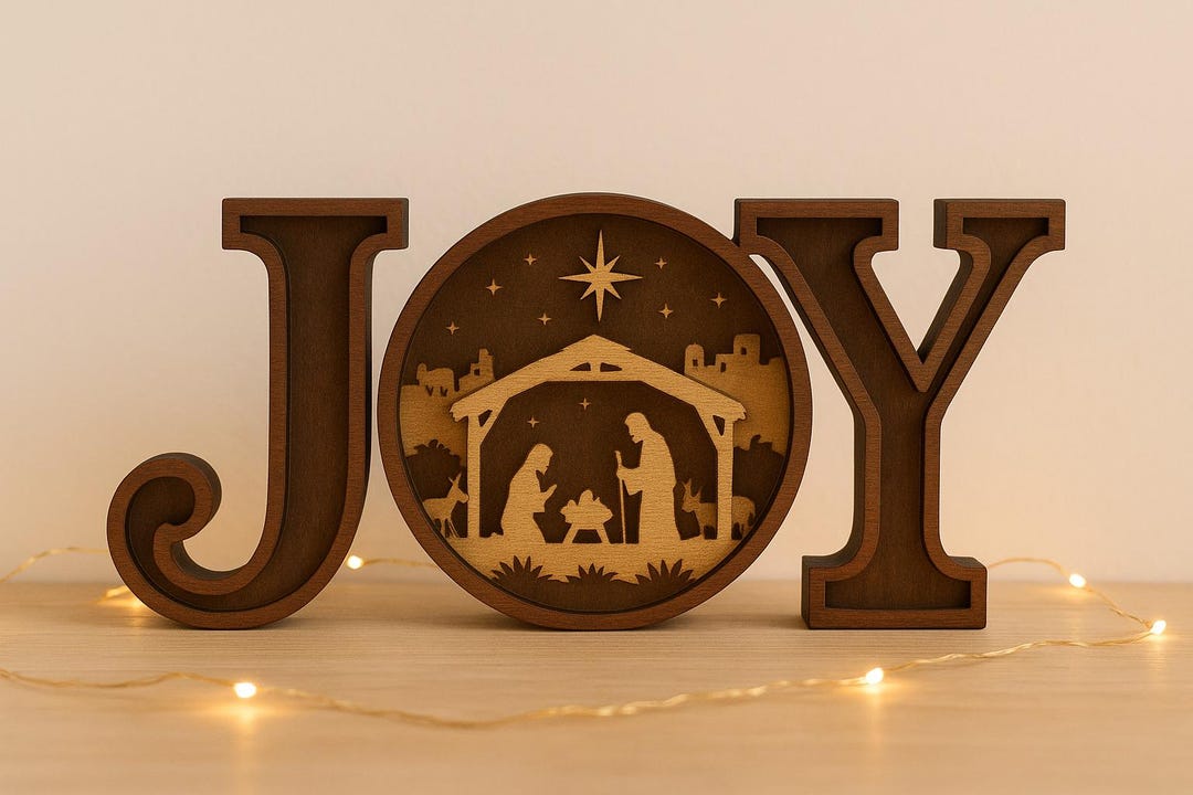 3D Carved Wooden JOY Letter Ornaments,wooden JOY Sign Lamp,halloween ...