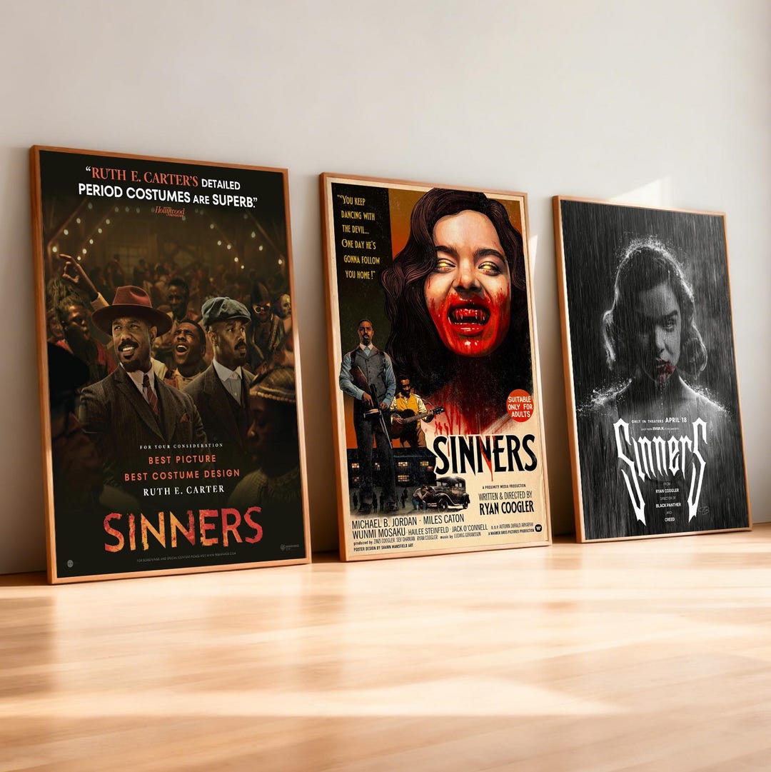 Sinners 2025 Movie Poster | High-definition Replica Canvas Printing ...