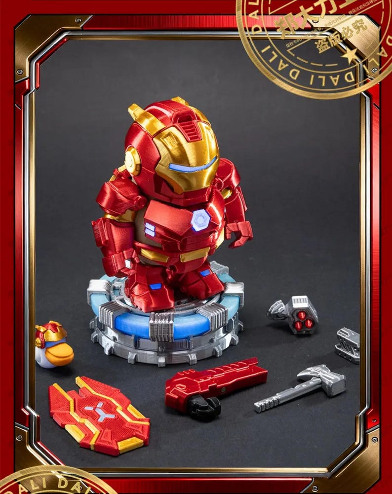 3D Print Capybara X Ironman Figure, Magnetic Attraction Parts, 5in ...