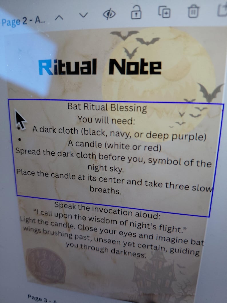 Bat Blessing + Ritual Guide – Printable Spiritual Poem, Samhain ...