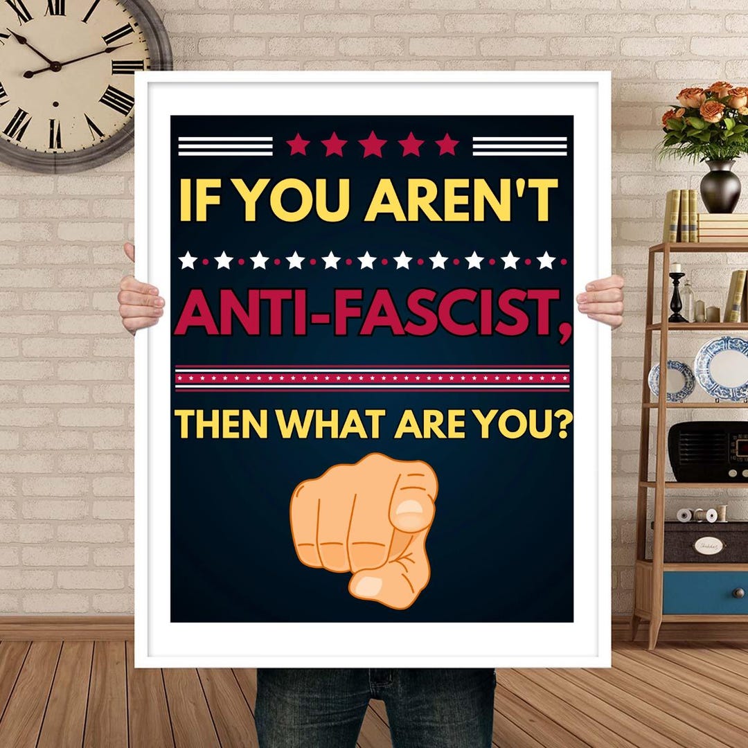 Anti-fascist Rally Sign – Political Activist Poster (printable SVG PNG ...
