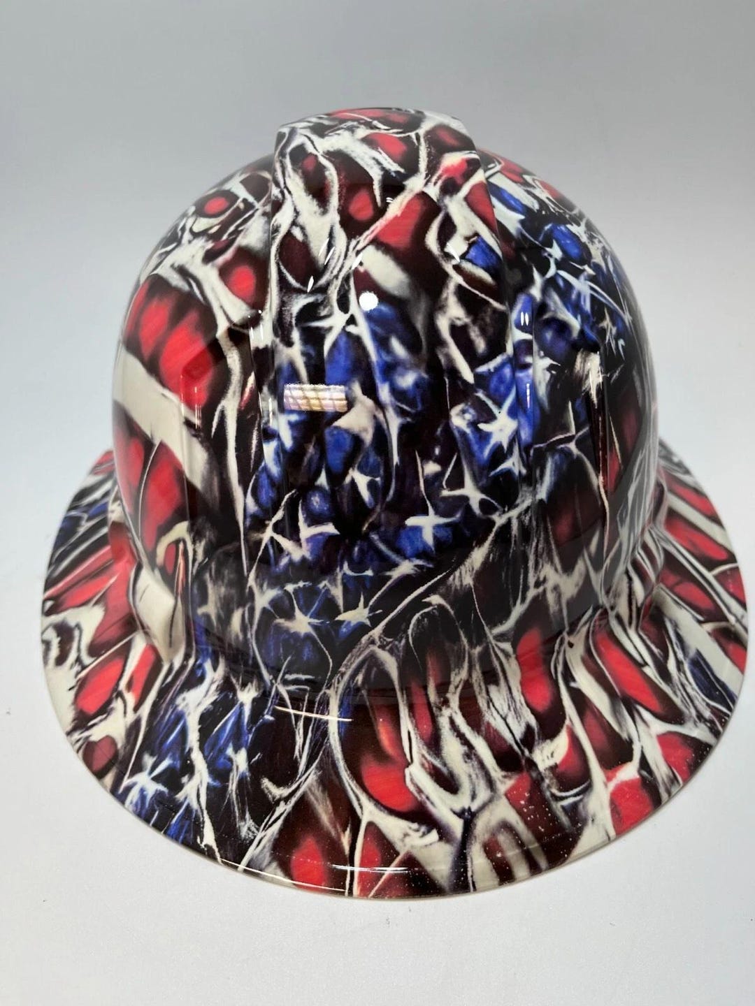 Worn American Flag Hydro Dipped Hard Hat - Etsy